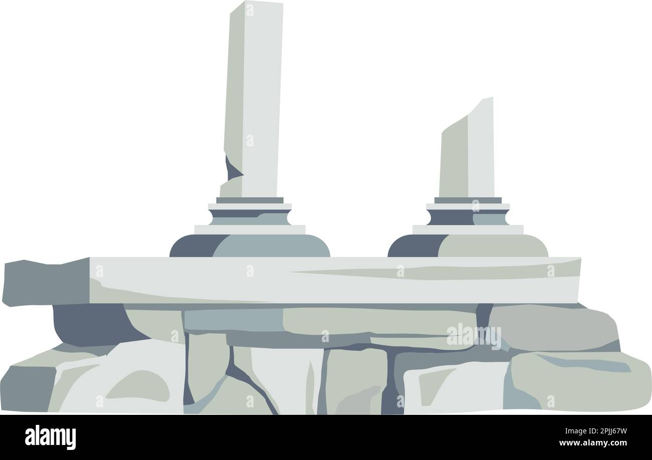 Ancient temple ruin broken Stock Vector Images - Alamy