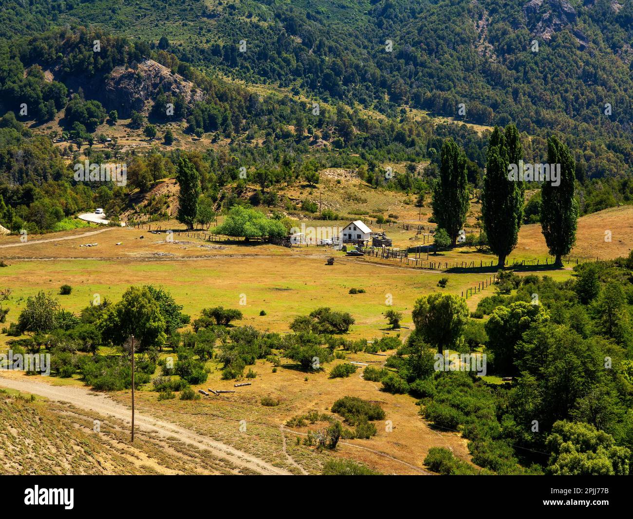 Rural life on the Ruta de Los Siete Lagos (Seven Lakes Read) near Lake ...