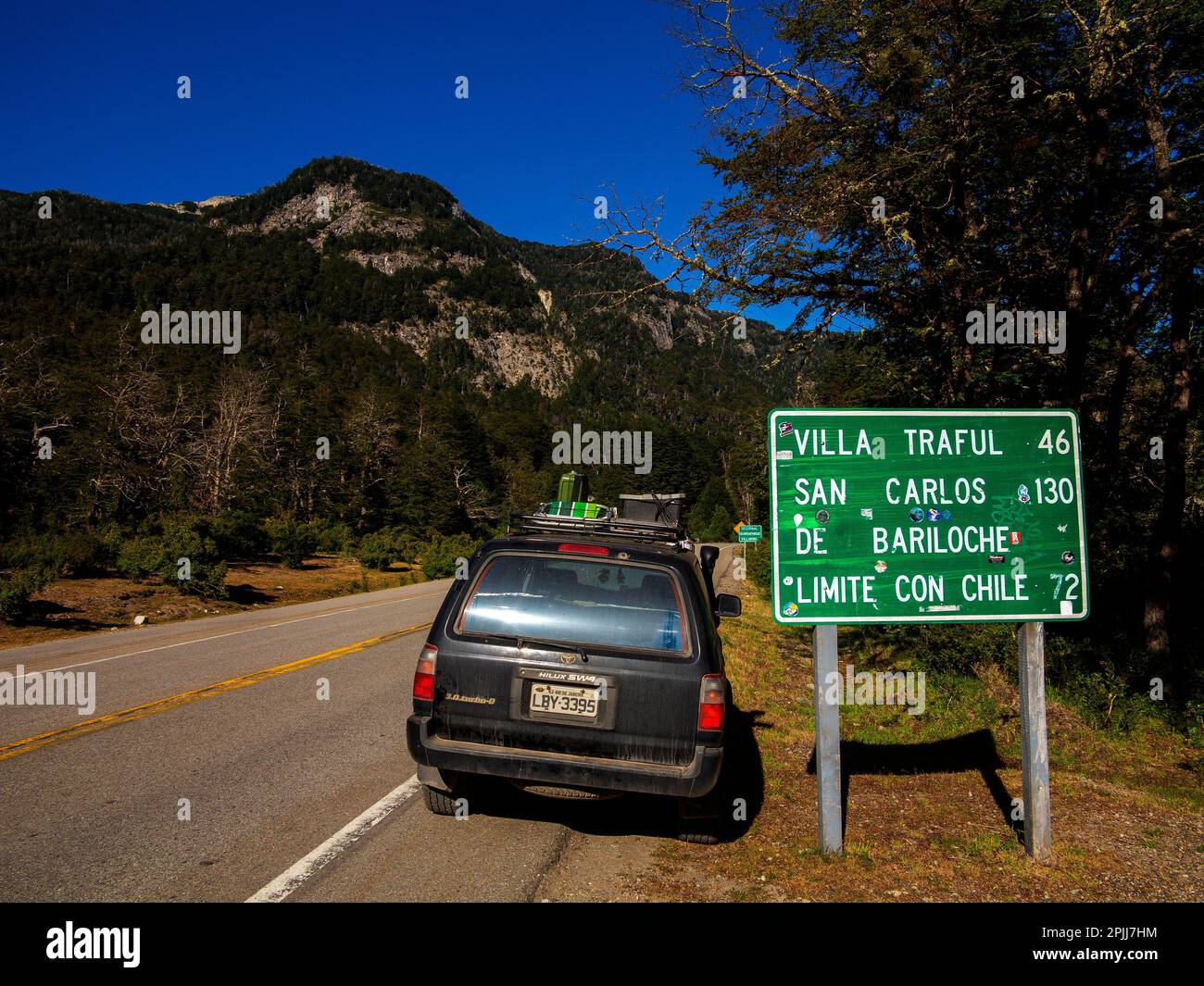 Ruta de Los Siete Lagos (Seven Lakes Read) near Pichi Traful river, Ruta 40, Chubut Province ...