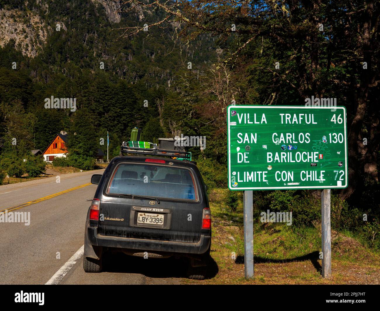 Ruta de Los Siete Lagos (Seven Lakes Read) near Pichi Traful river, Ruta 40, Chubut Province ...