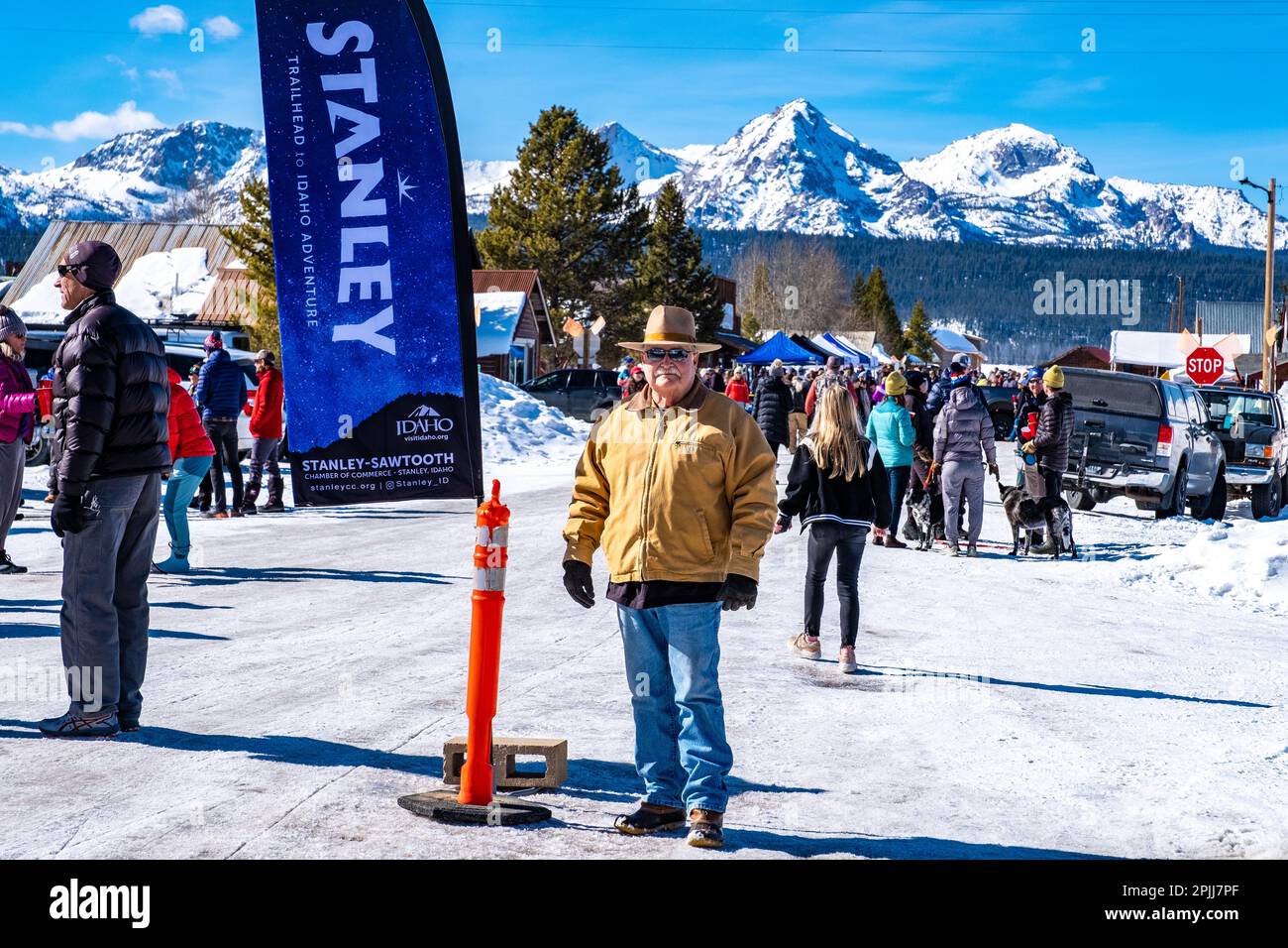 Winter celebration in Stanley, Idaho Stock Photo - Alamy