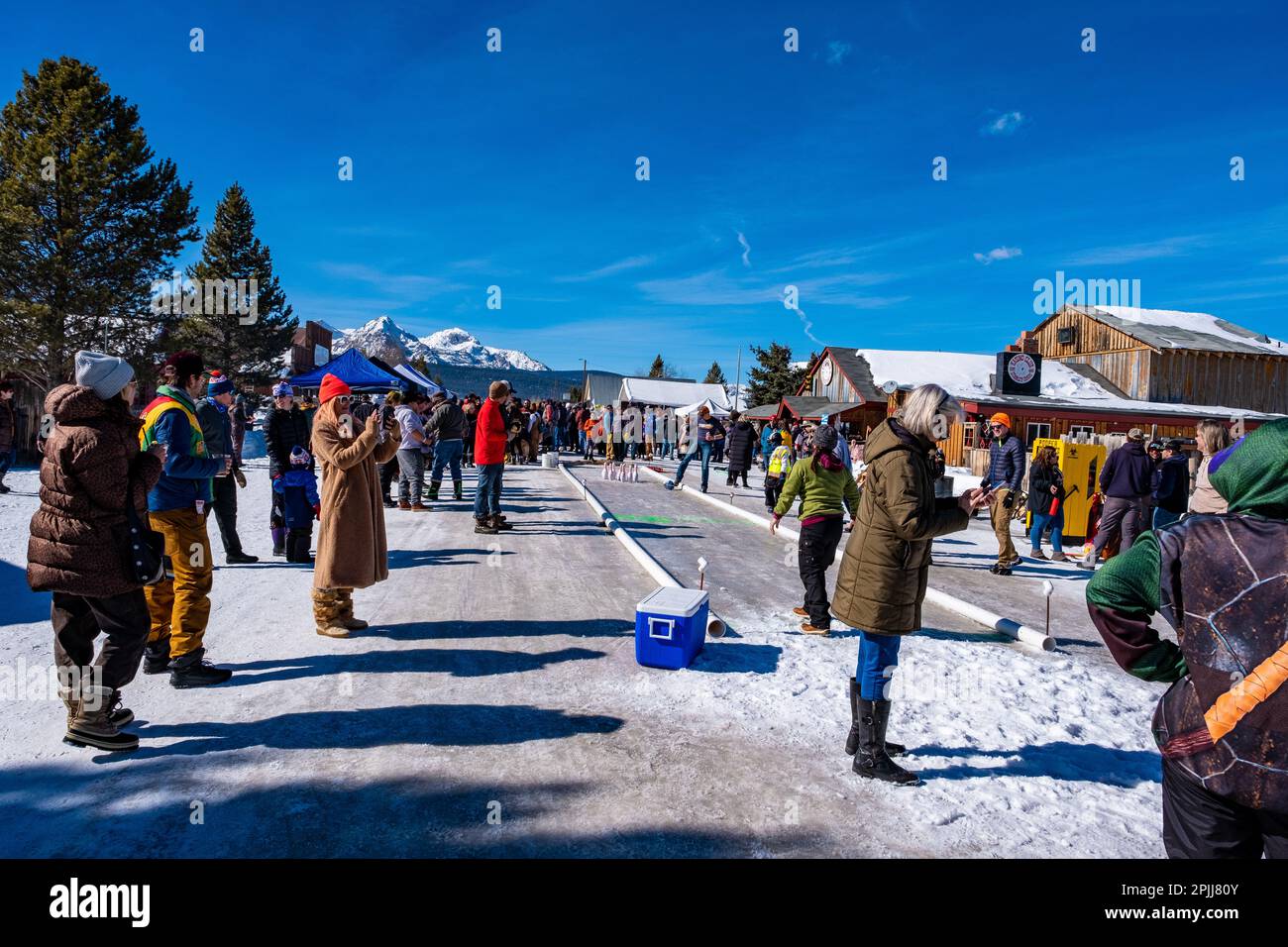 Winter celebration in Stanley, Idaho Stock Photo - Alamy