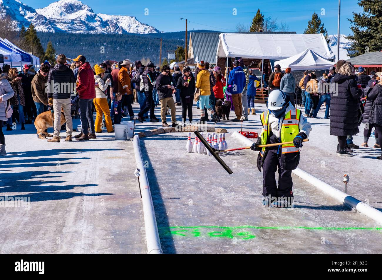 Winter celebration in Stanley, Idaho Stock Photo - Alamy