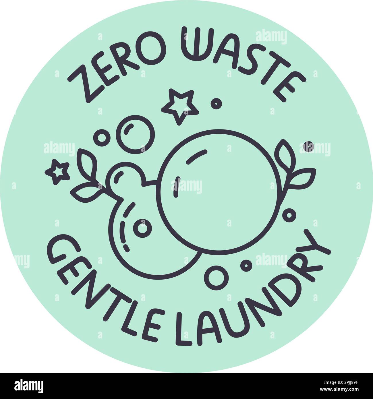 Zero waste gentle laundry, detergent stickers Stock Vector Image & Art ...