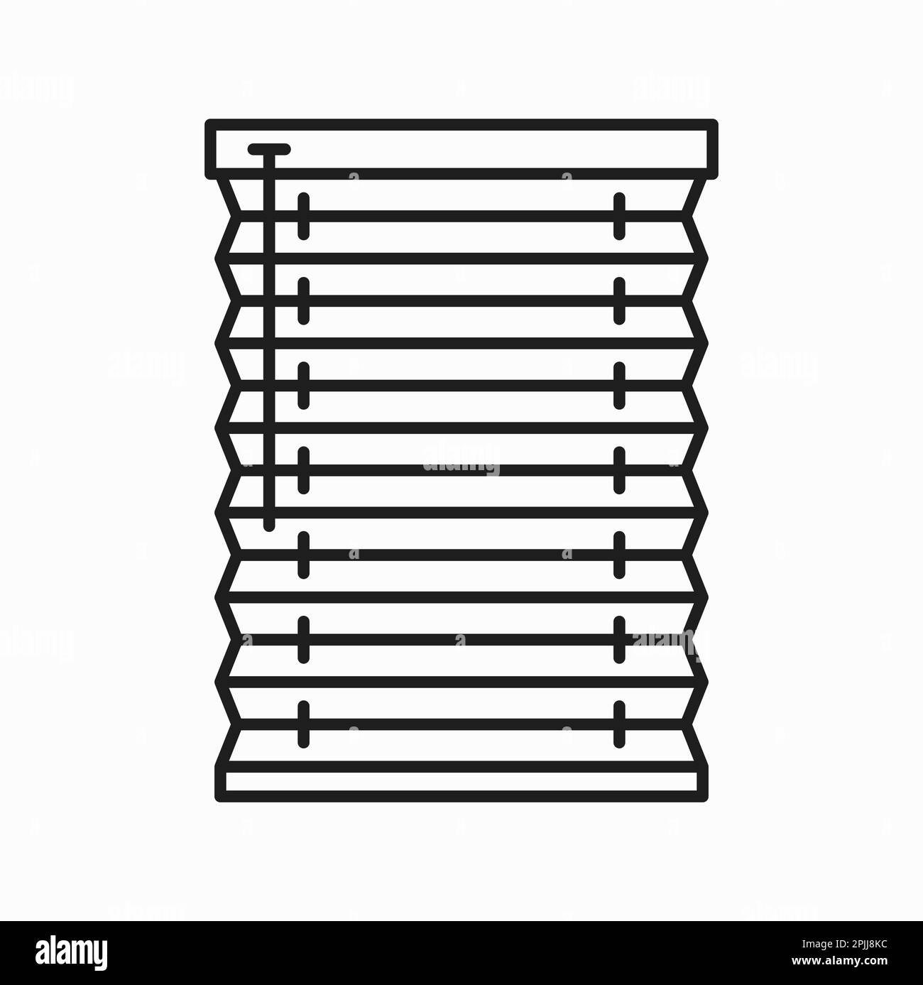 Horizontal jalousie, sun protection shade outline icon. Vector window ...