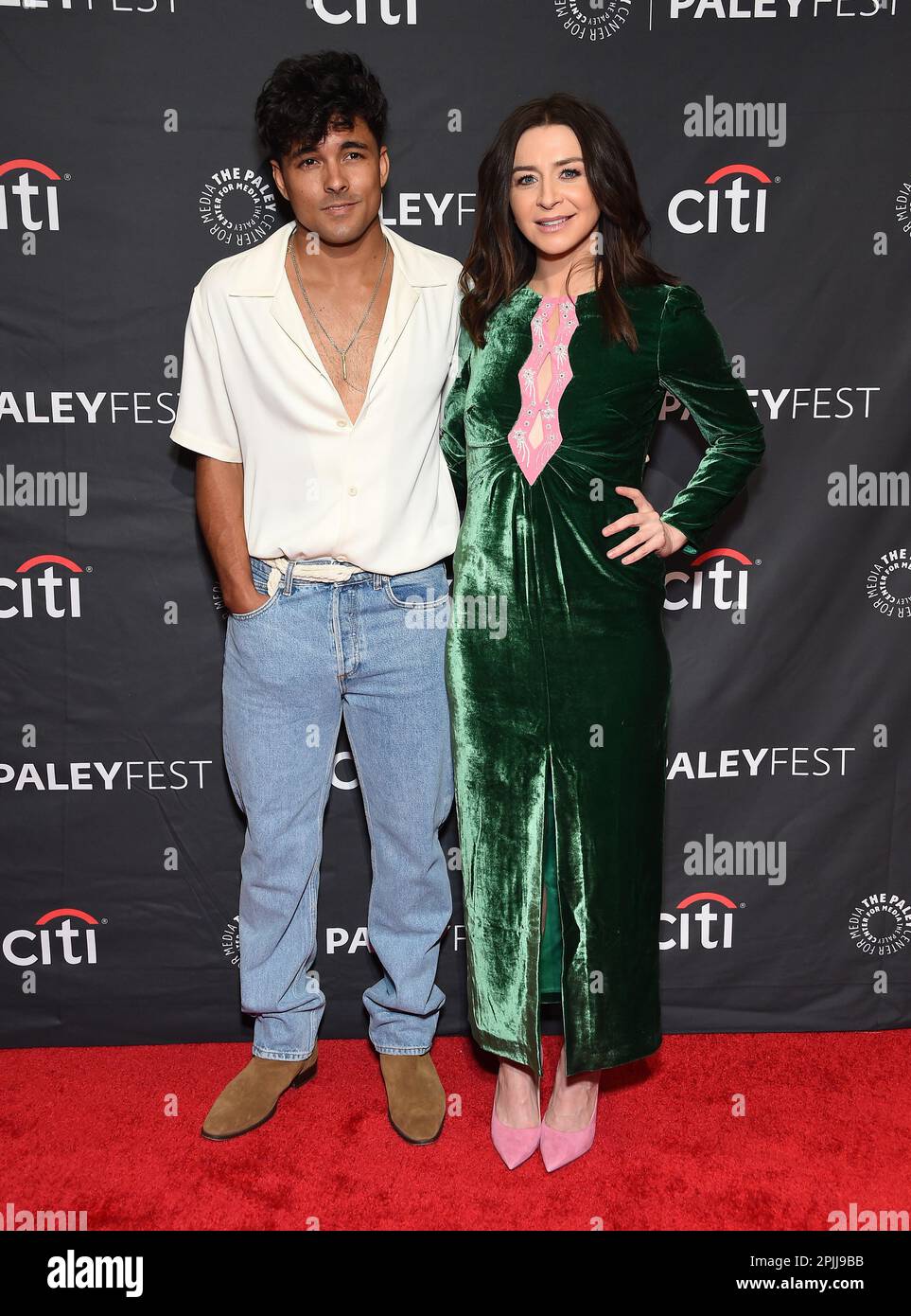 Niko Terho and Caterina Scorsone arriving to PaleyFest 2023: Grey’s ...