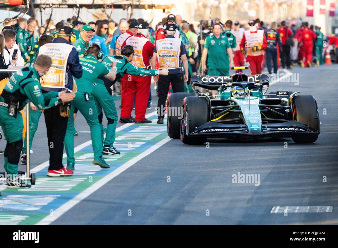 Aston martin aramco formula one team hi-res stock photography and ...