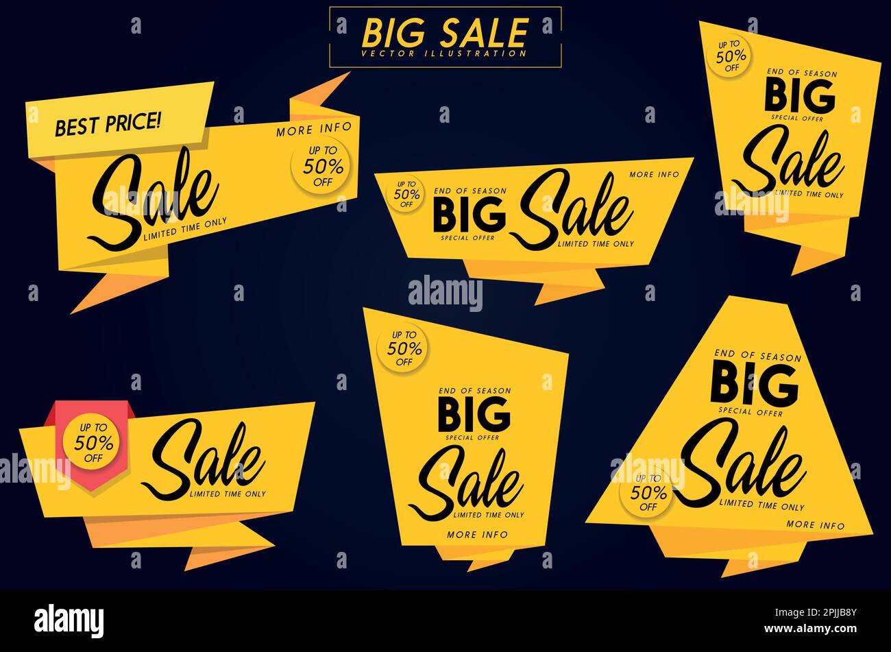 Yellow badge vector vectors hi-res stock photography and images - Alamy