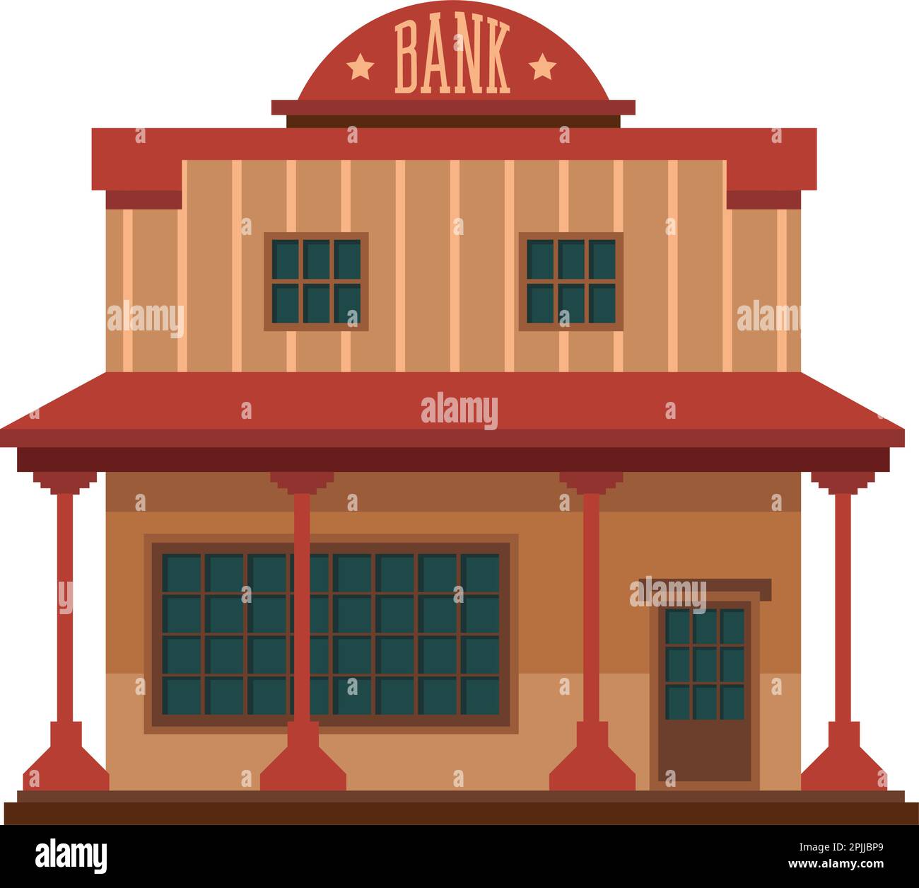 Wild west bank building, American architecture Stock Vector Image & Art ...
