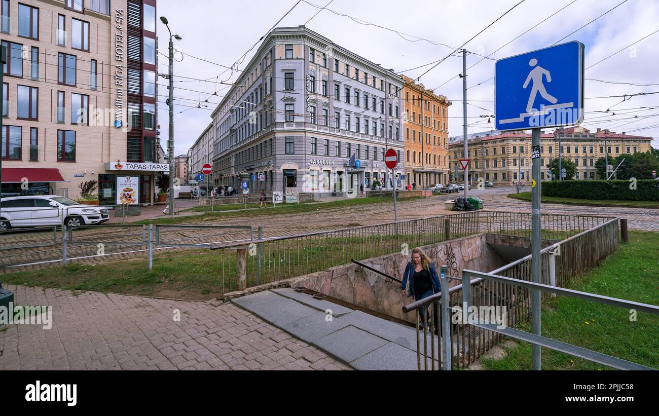 Riga underground pedestrian hi-res stock photography and images - Alamy