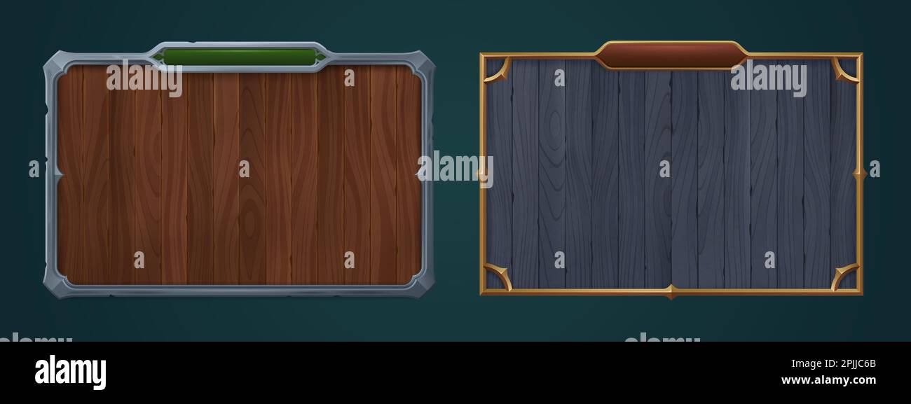 Fantasy vintage medieval wood facecam overlay vector border. Isolated ...