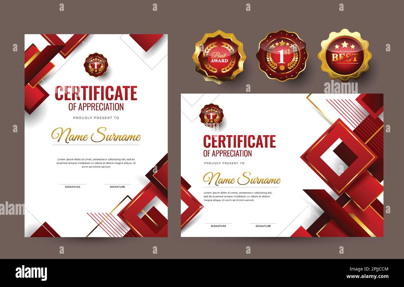 Professional certificate of appreciation template hi-res stock ...