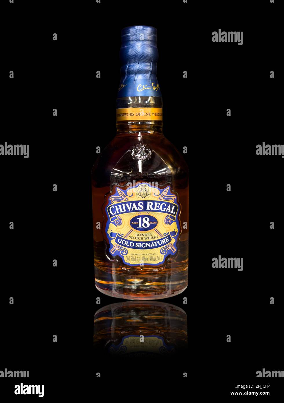 Yerevan, Armenia, March 27, 2023: Chivas Regal 18 is blended from ...