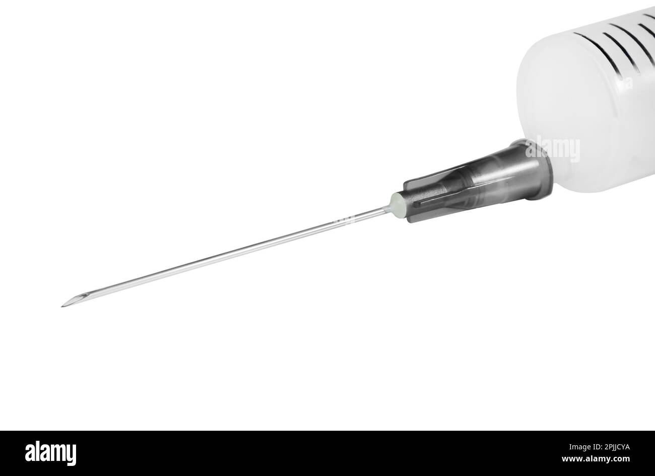 Medical syringe needle. isolated on white background Stock Photo - Alamy