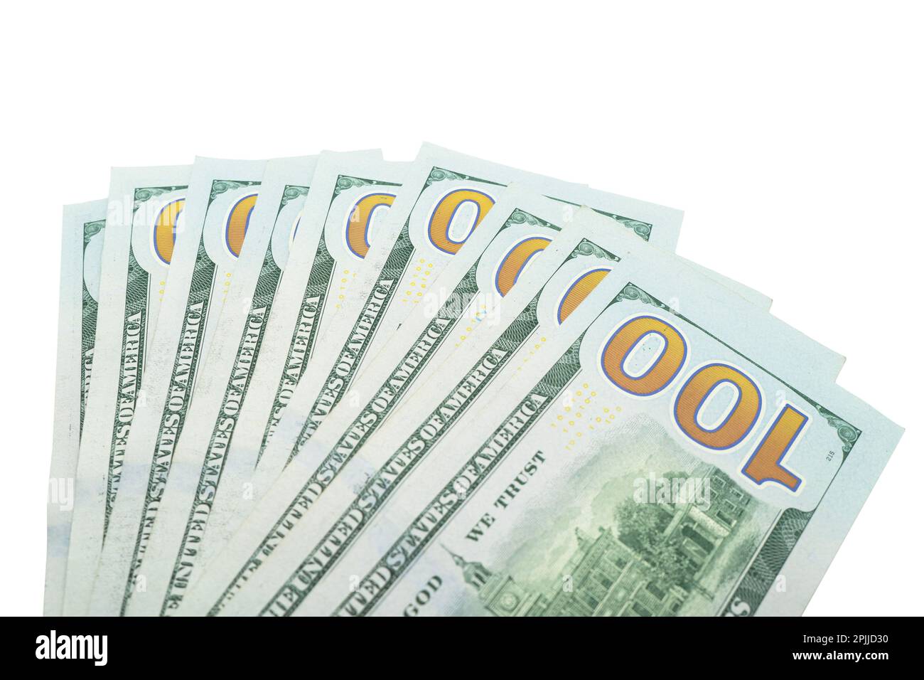 Stack of one hundred dollar bills. Stack of cash money in hundred ...