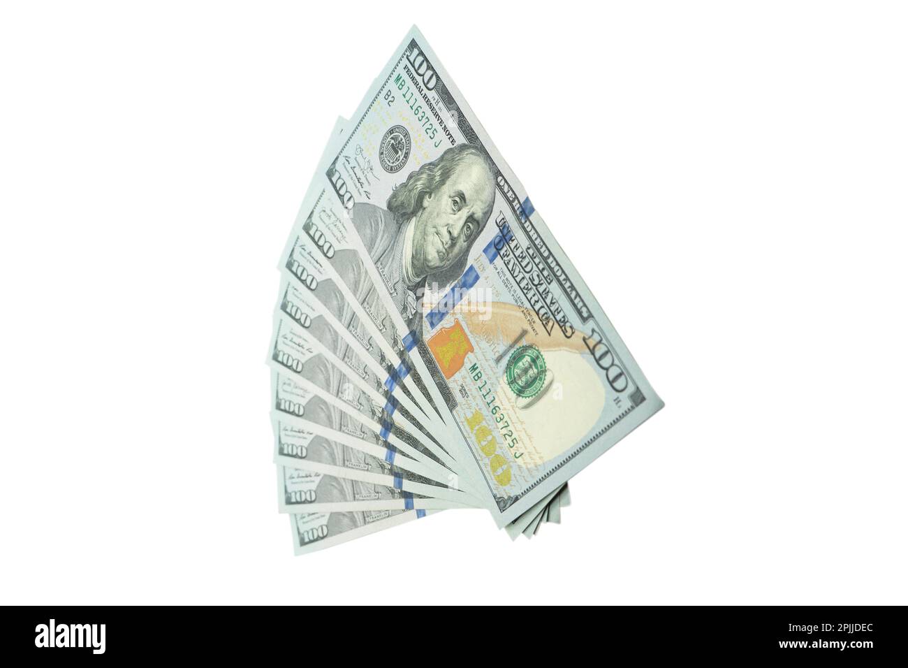 Stack of one hundred dollar bills. Stack of cash money in hundred ...