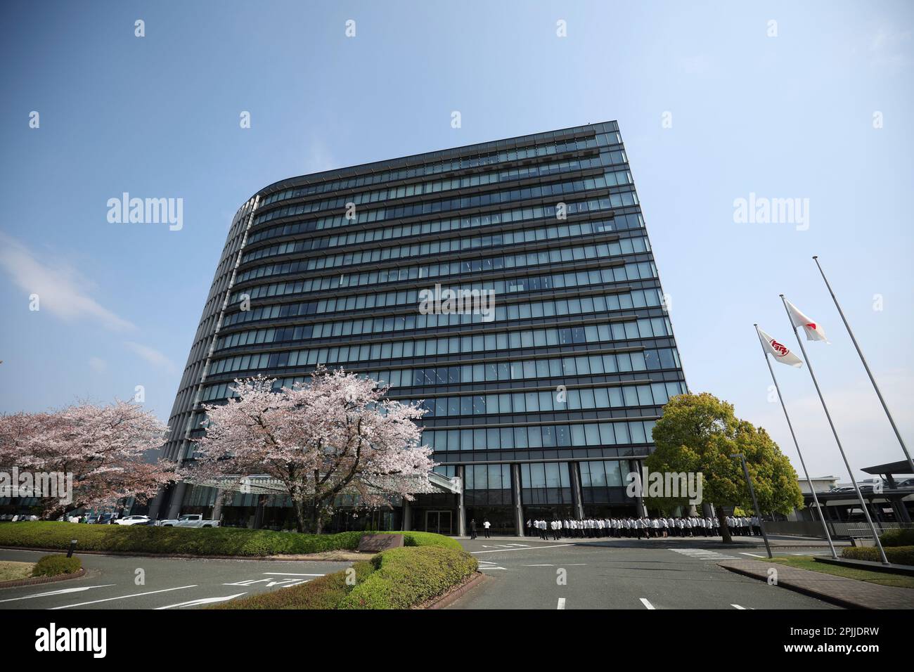 A picture shows a headquarter building of Toyoto Motor Co., in Toyota ...