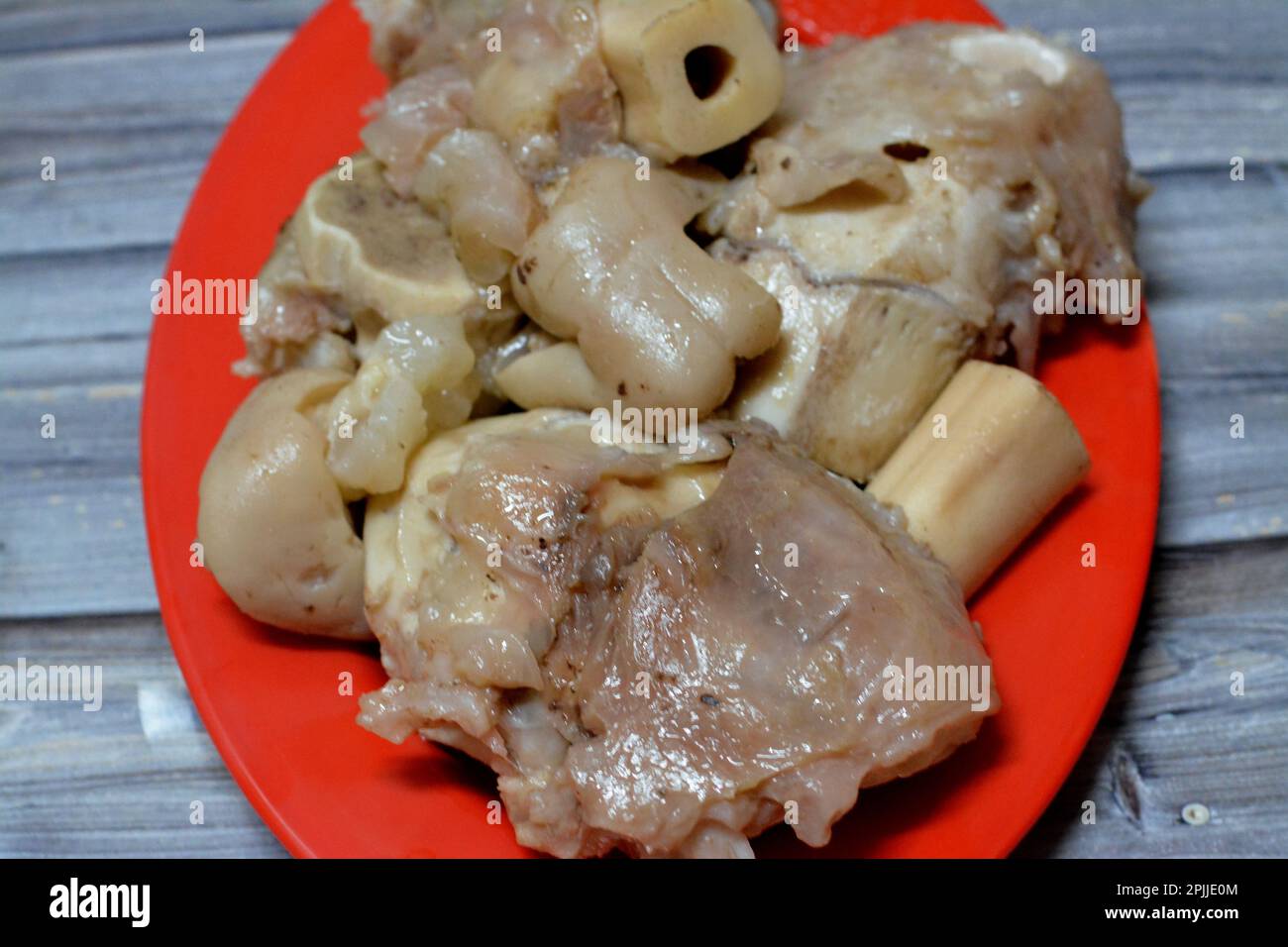 Arabic Egyptian cuisine of kawareh trotters and knee boiled with soup ...