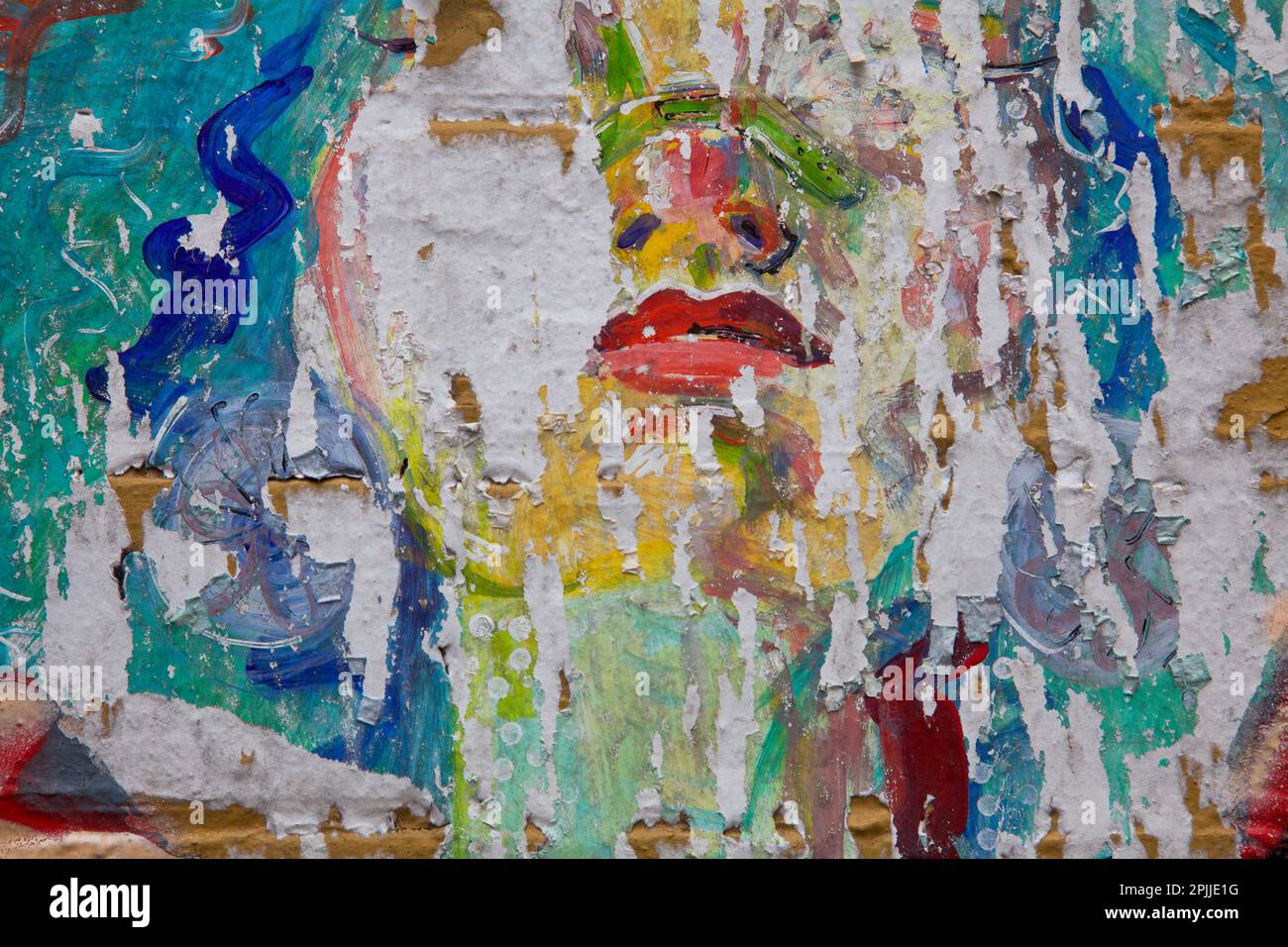 Peeling paste-up mural, Newtown, Sydney, NSW, Australia Stock Photo - Alamy