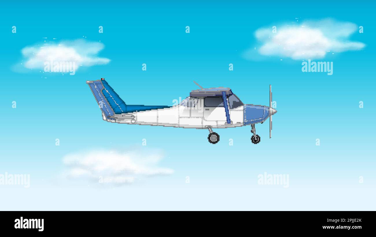 Single Engine Light Aircraft Vector illustration Stock Vector Image ...