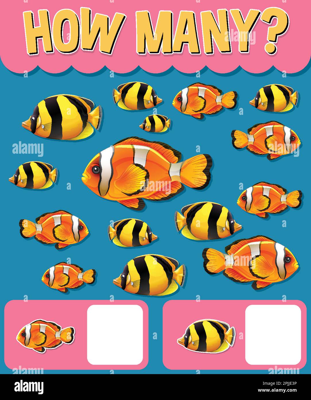 Counting Number Game Template illustration Stock Vector Image & Art - Alamy