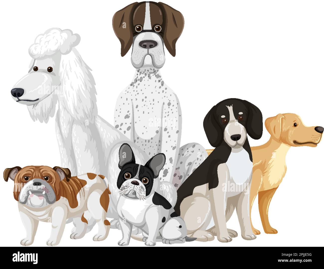 Set of dog dog breeds cartoon illustration Stock Vector Image & Art - Alamy