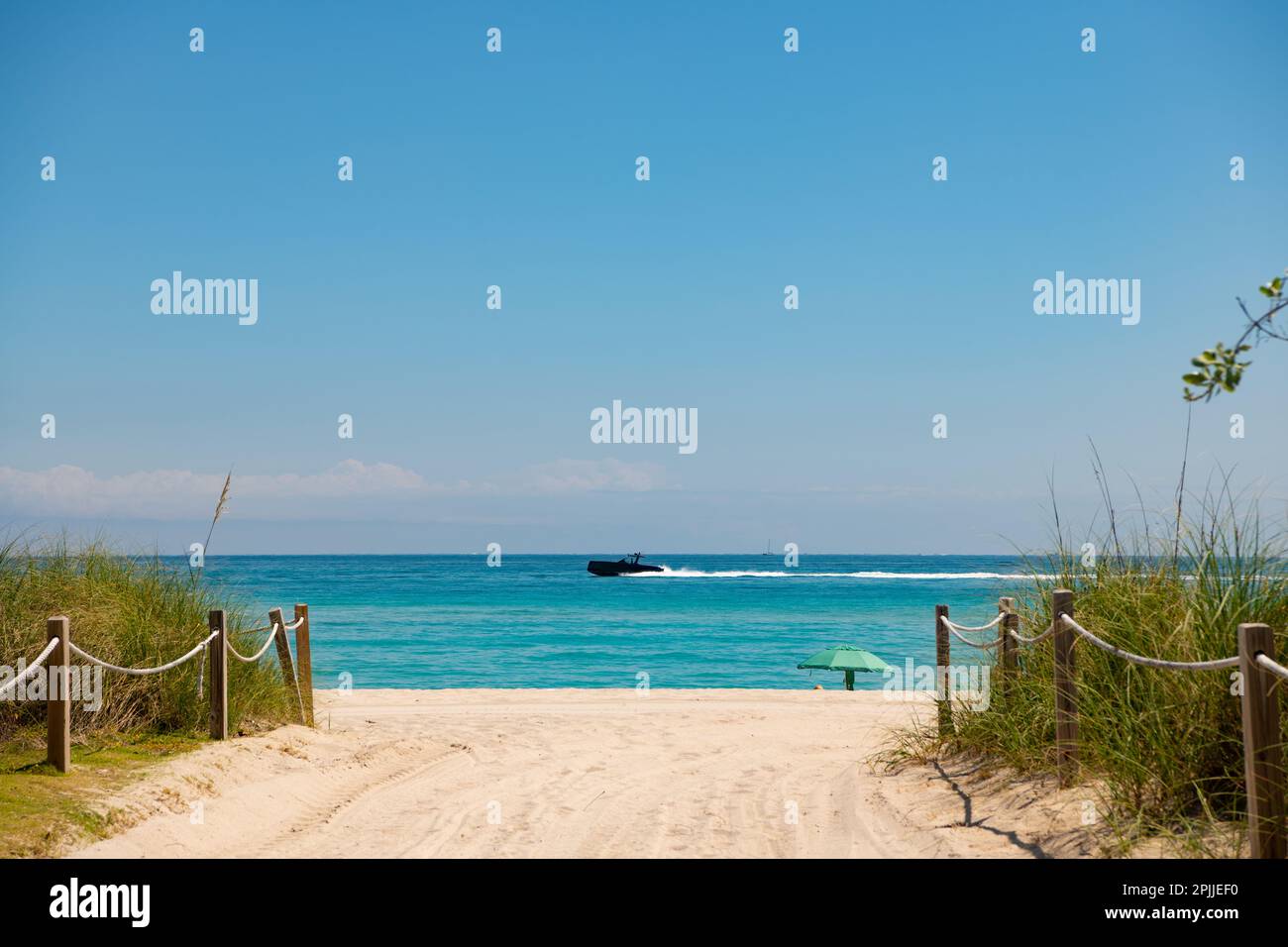 way pathway with seaside view. photo of pathway with destination ...