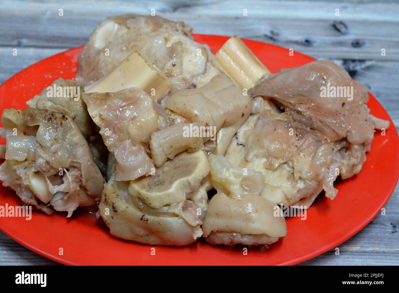 Arabic Egyptian cuisine of kawareh trotters and knee boiled with soup ...