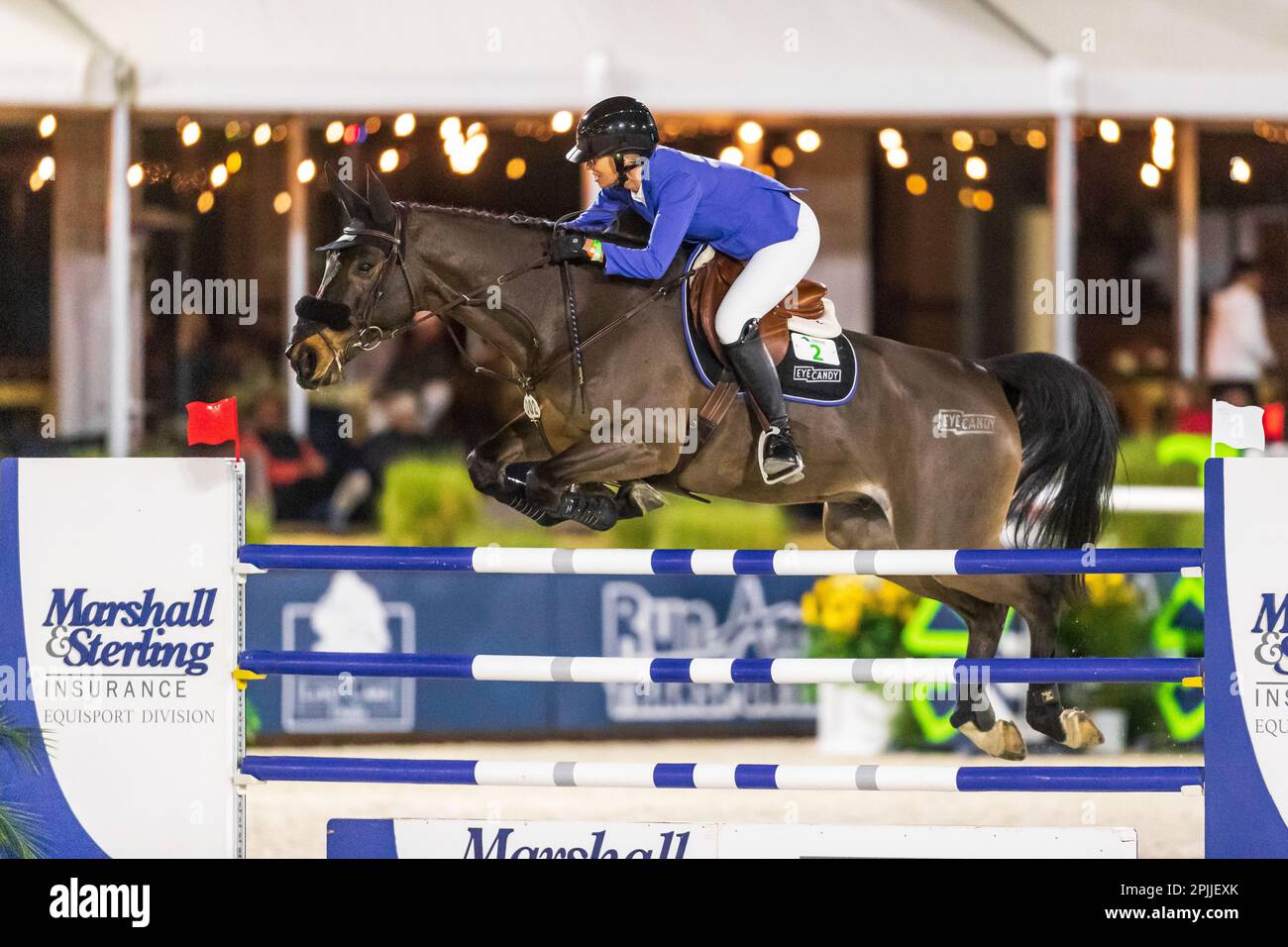Amy Millar from Canada competes at a Major League Show Jumping event at ...