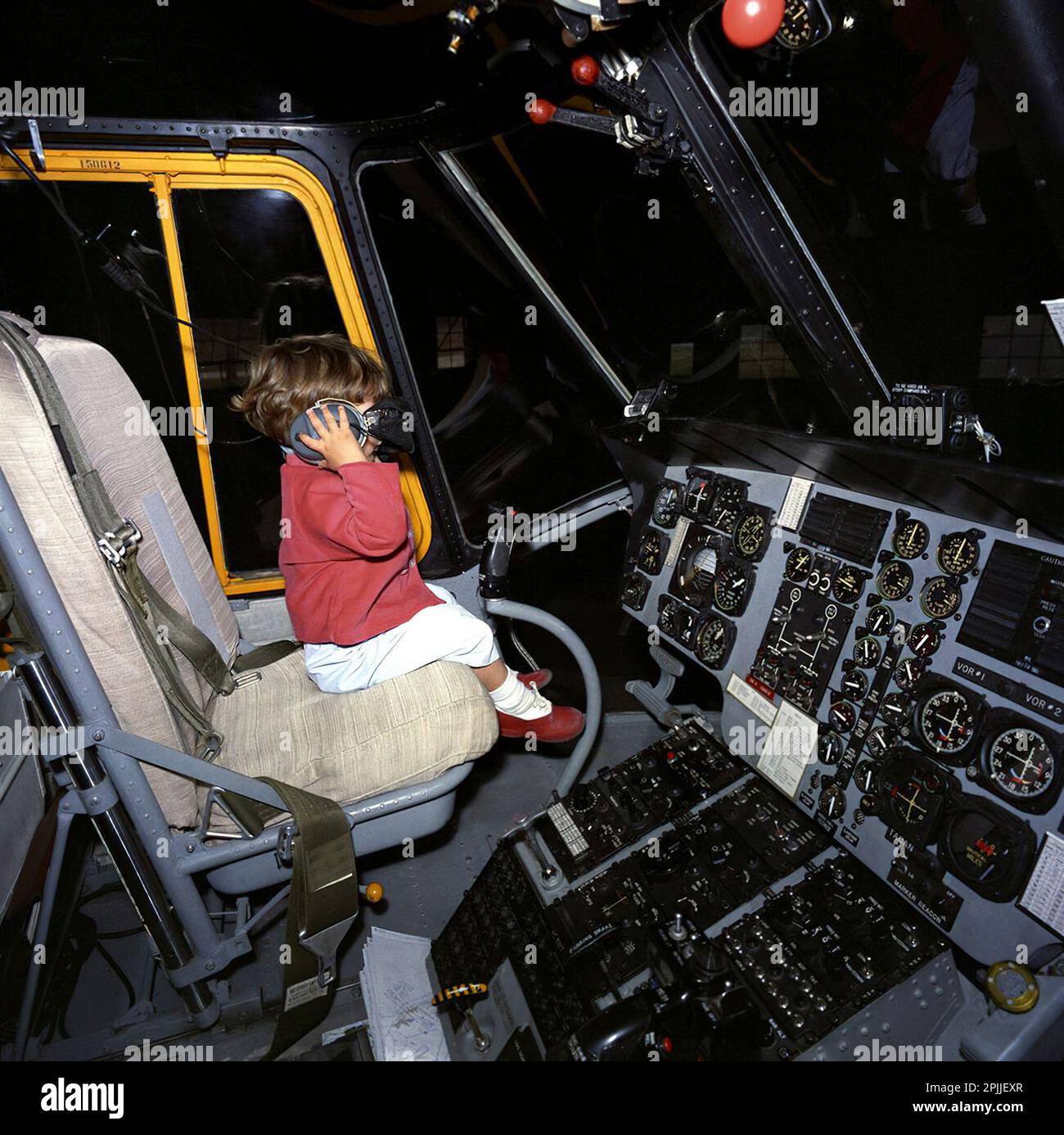 KN-C27689 31 March 1963 John F. Kennedy, Jr. sitting in the pilot's ...