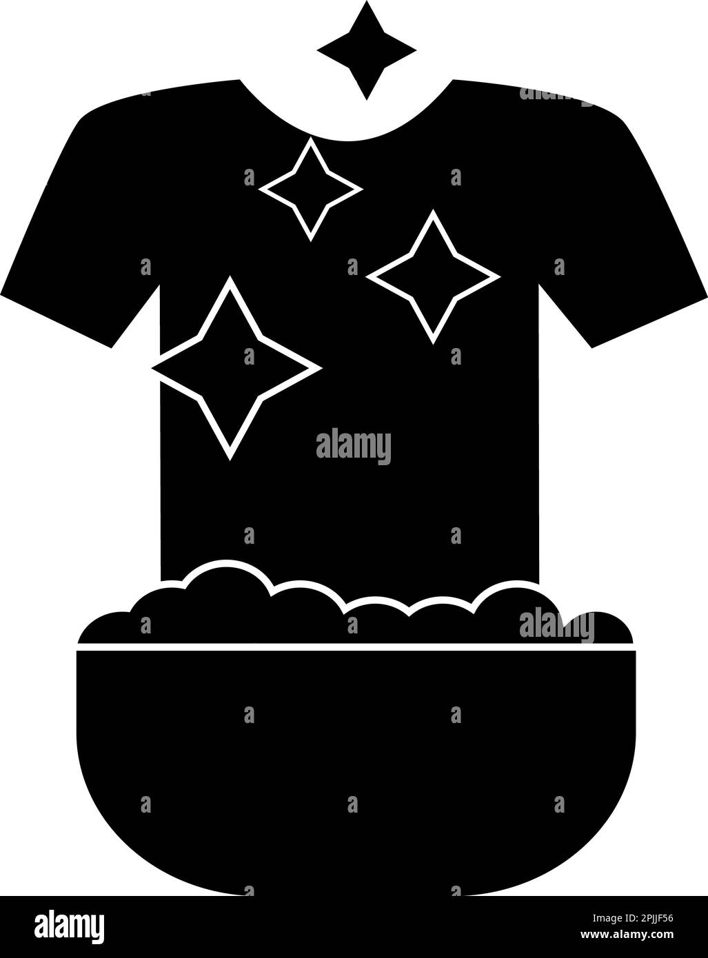 Washing clothes icon on white background. Delicate hand washing for ...