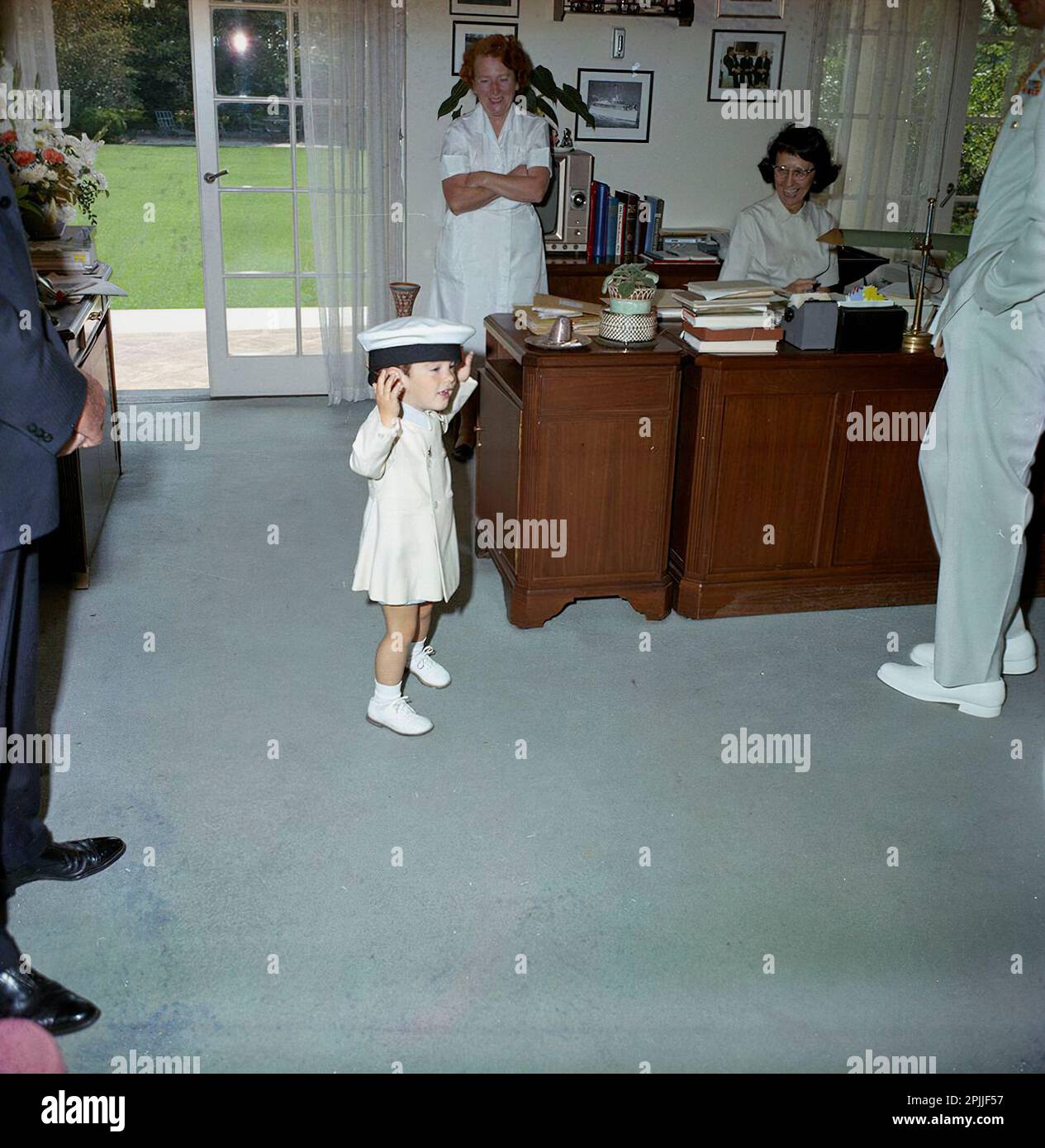 KN-C28847 30 May 1963 John F. Kennedy, Jr., with President Kennedy ...