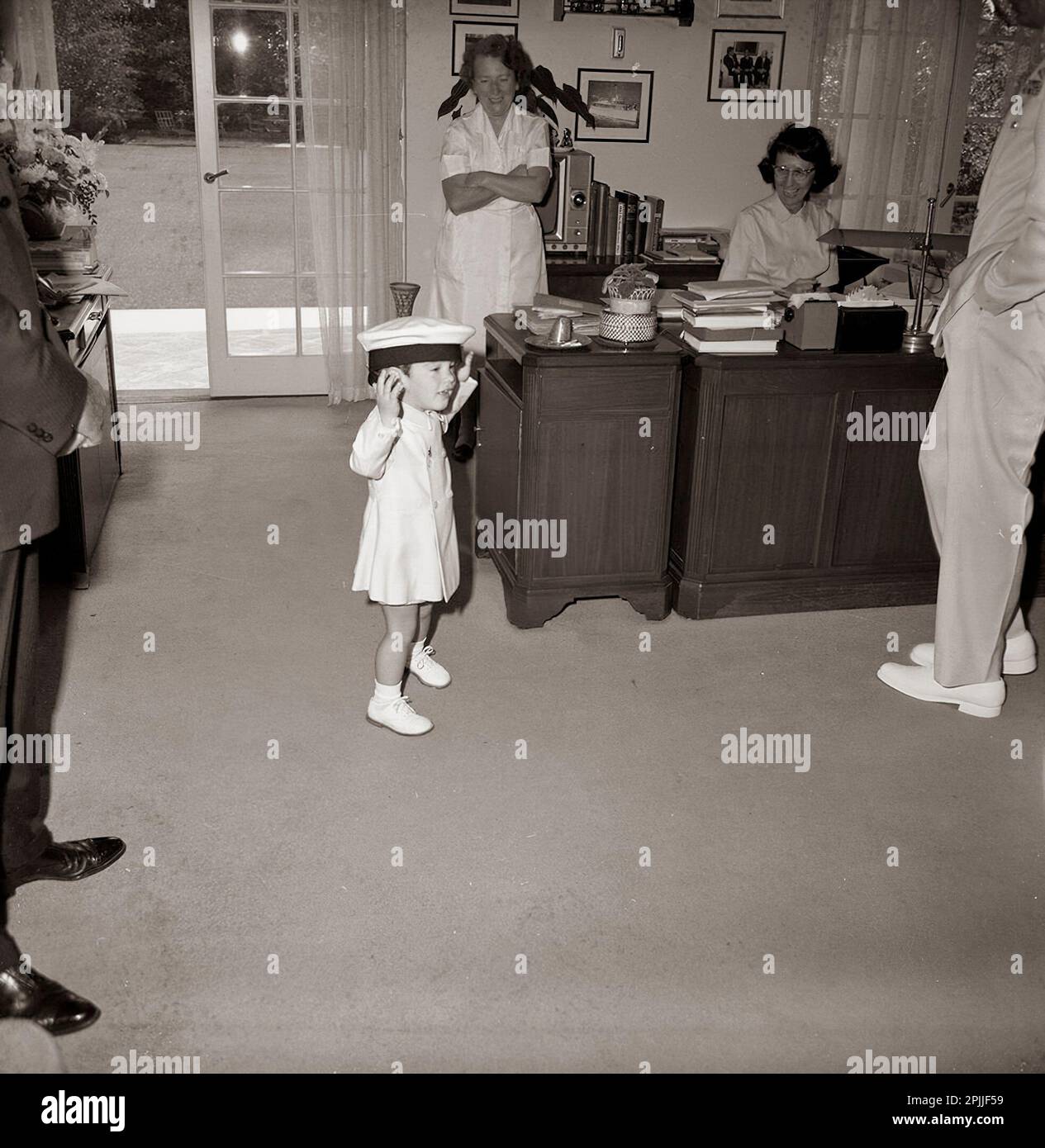 KN-C28847 30 May 1963 John F. Kennedy, Jr., with President Kennedy ...