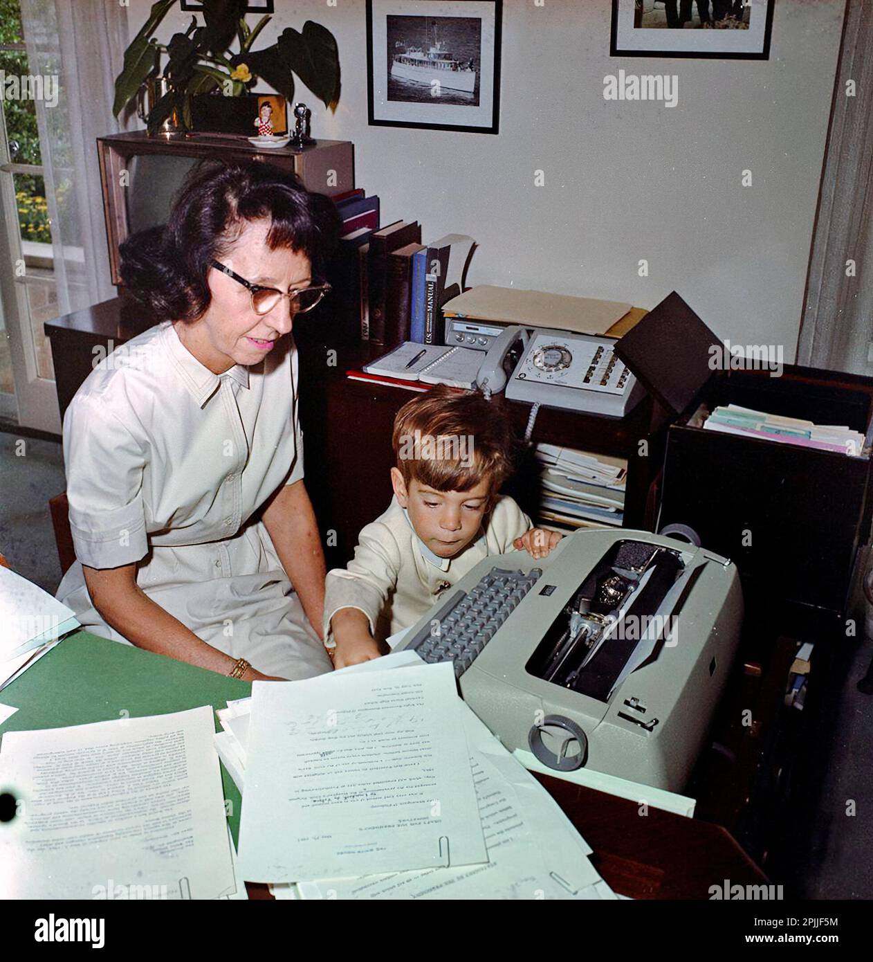 KN-C28848 30 May 1963 John F. Kennedy, Jr., with President Kennedy ...