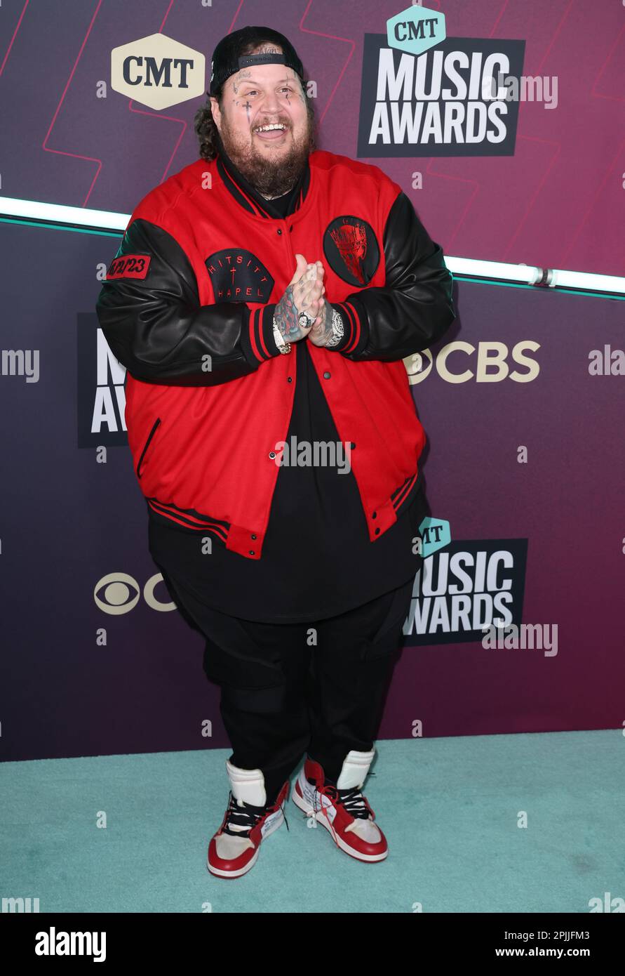 Jelly Roll arriving at the 2023 CMT Music Awards held at the Moody ...