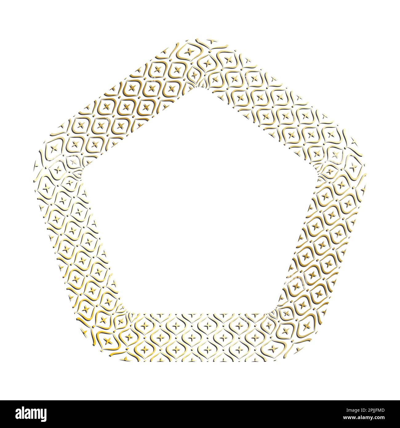 Golden pentagonal frame hi-res stock photography and images - Alamy