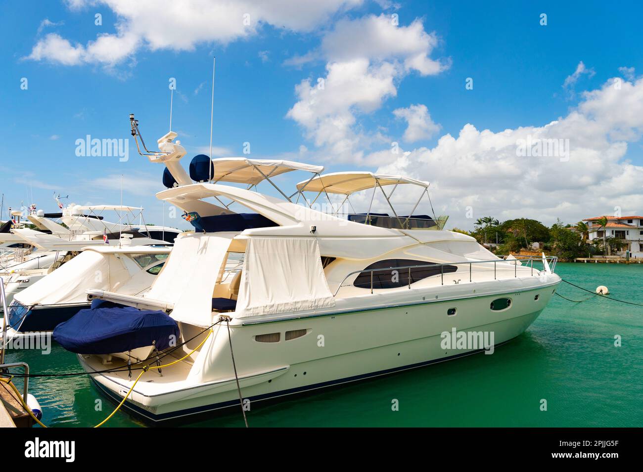 touristic yacht harbour in summer. yacht harbour in summer vacation ...