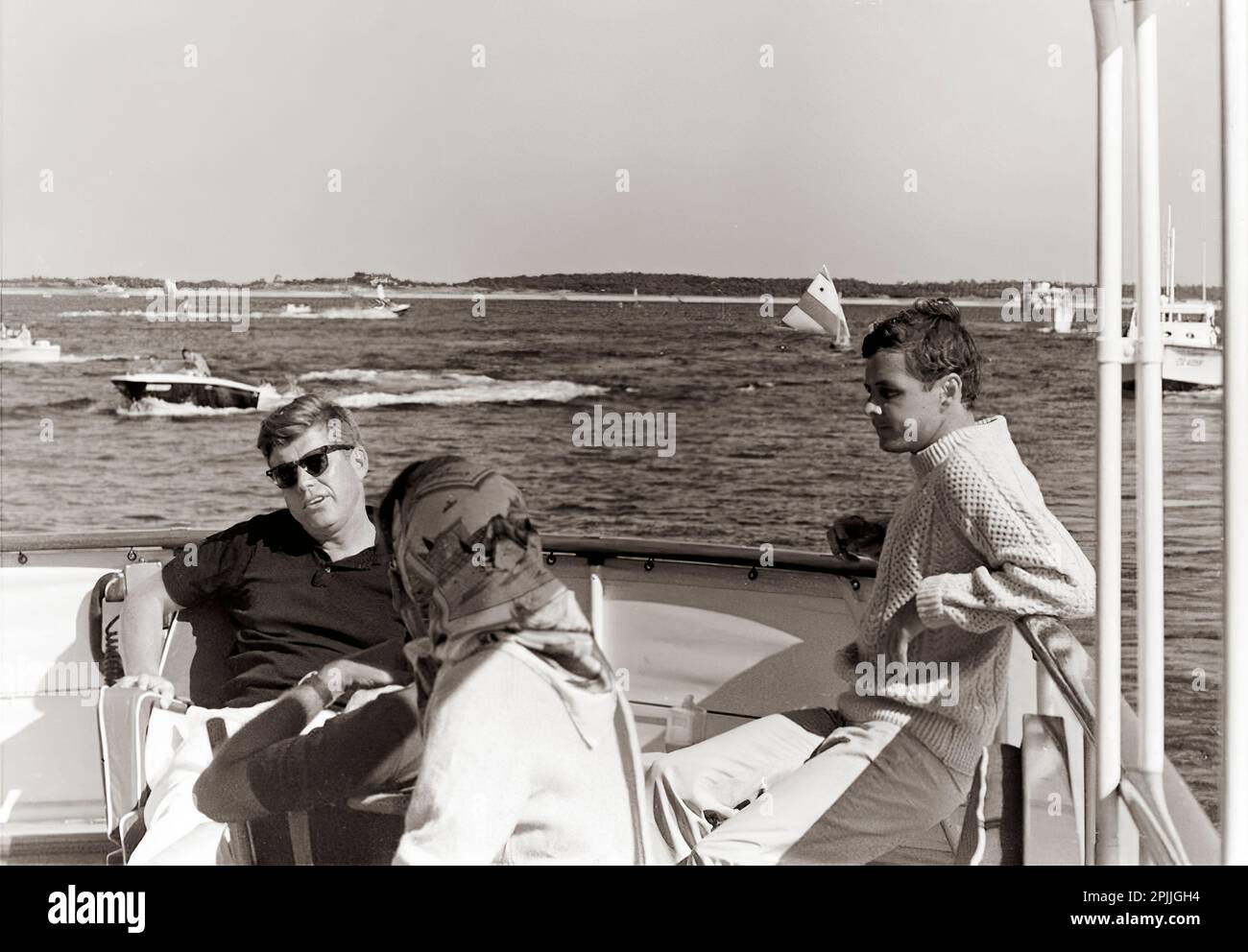 ST-C283-38-63 31 August 1963 Labor Day weekend at Hyannis Port: Kennedy ...