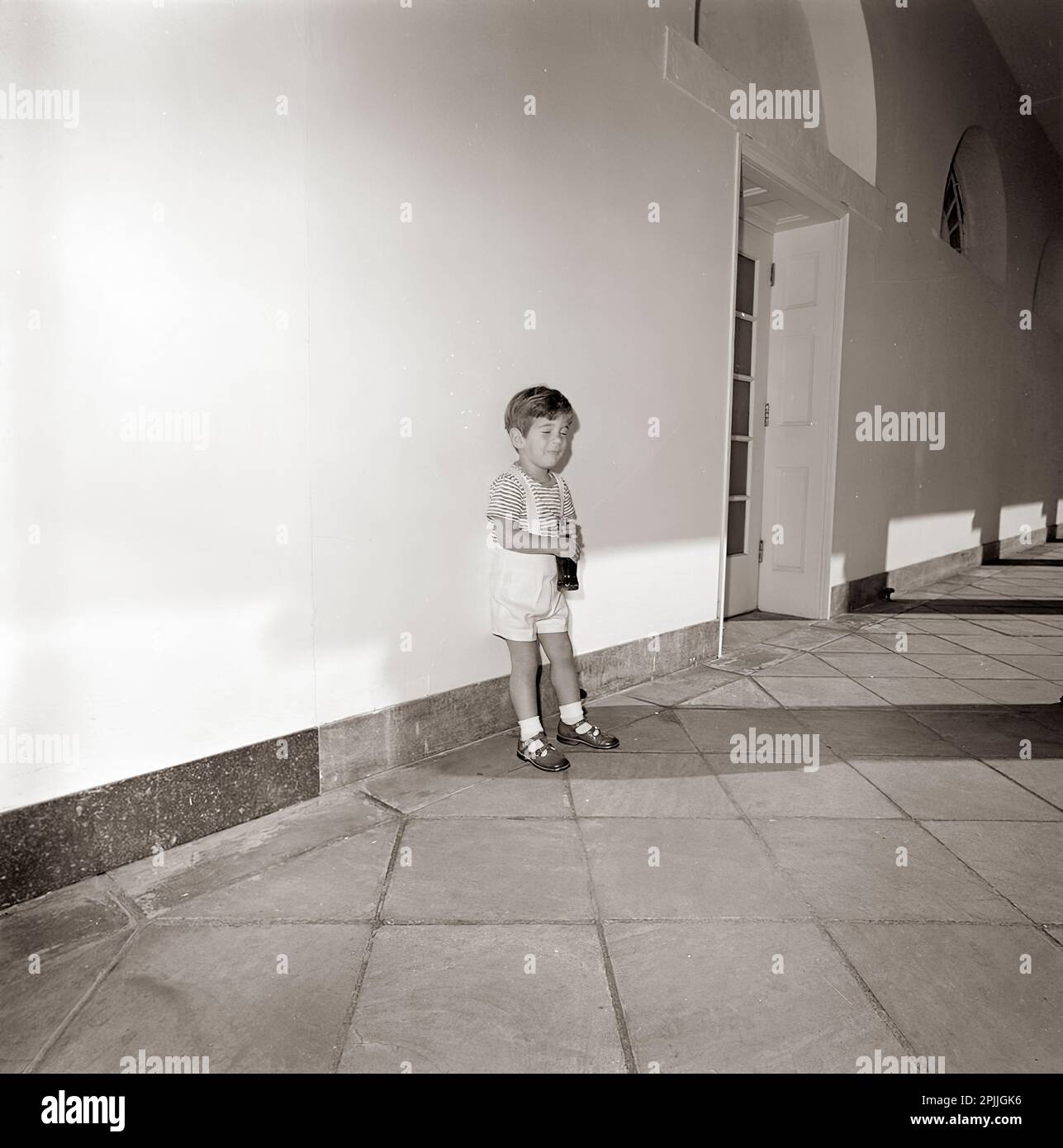 KN-C30097 07 October 1963 President Kennedy with John F. Kennedy, Jr ...