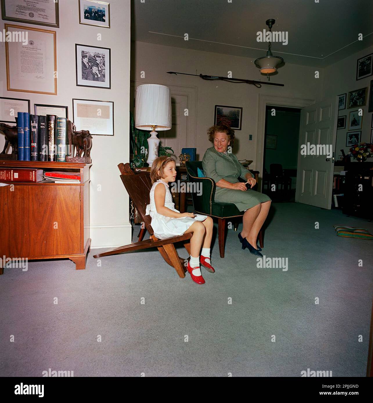 ST-C334-1-63 12 October1963 Caroline Kennedy (CBK) & John F. Kennedy ...