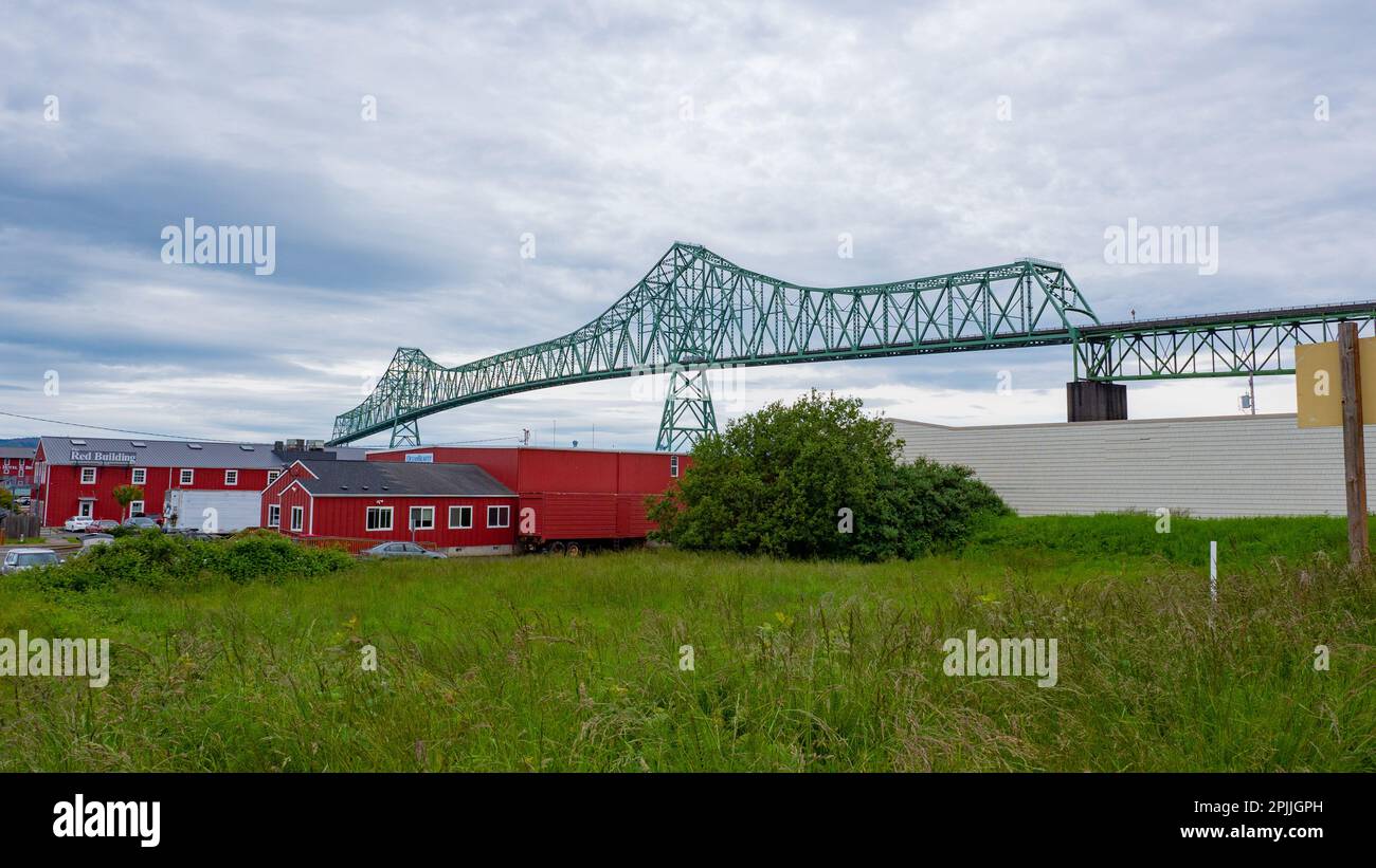 Bridge. Road bridge in countryside. Bridge made of structural steel ...