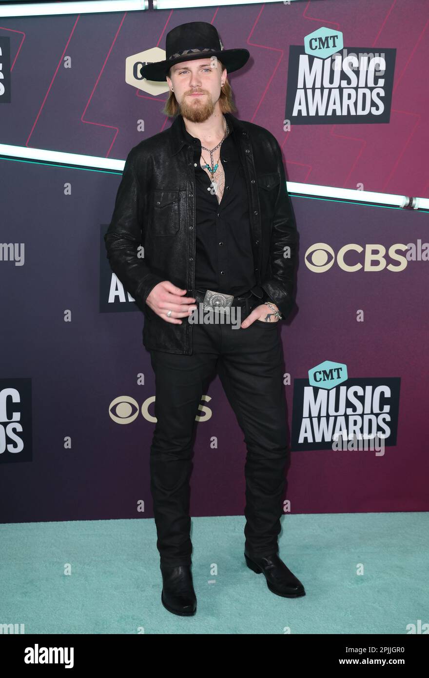 Jackson Dean arriving at the 2023 CMT Music Awards held at the Moody ...