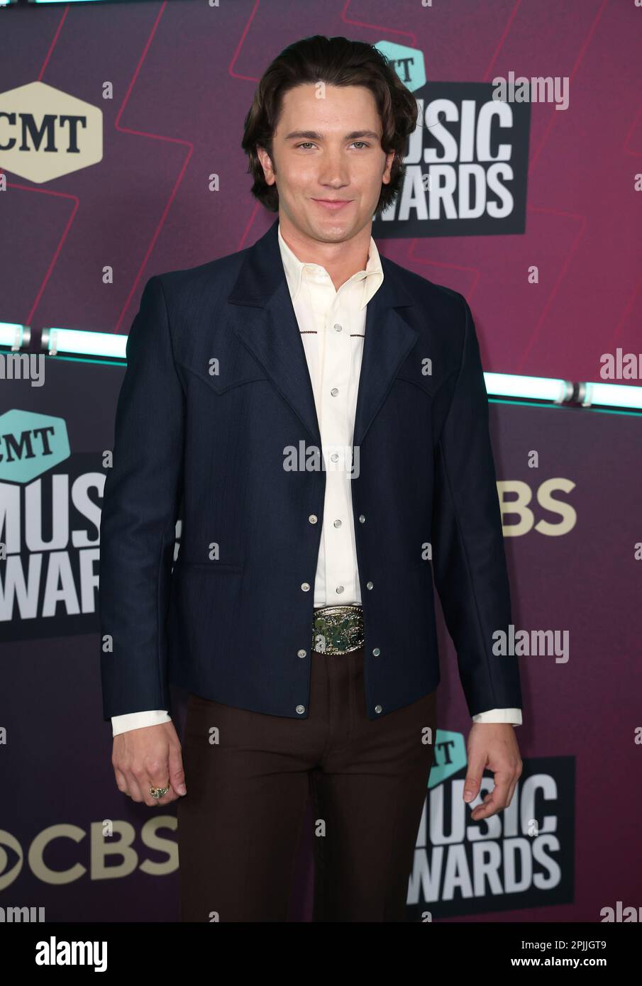 Drake Milligan arriving at the 2023 CMT Music Awards held at the Moody ...