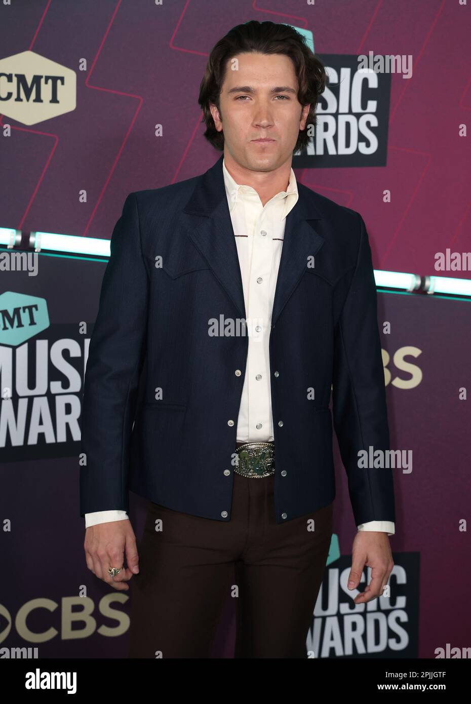 Drake Milligan arriving at the 2023 CMT Music Awards held at the Moody ...