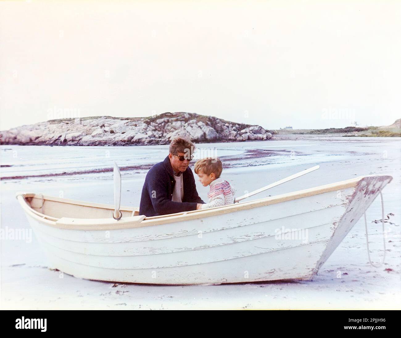 KN-C30005 15 September 1963 President John F. Kennedy sits with John F ...