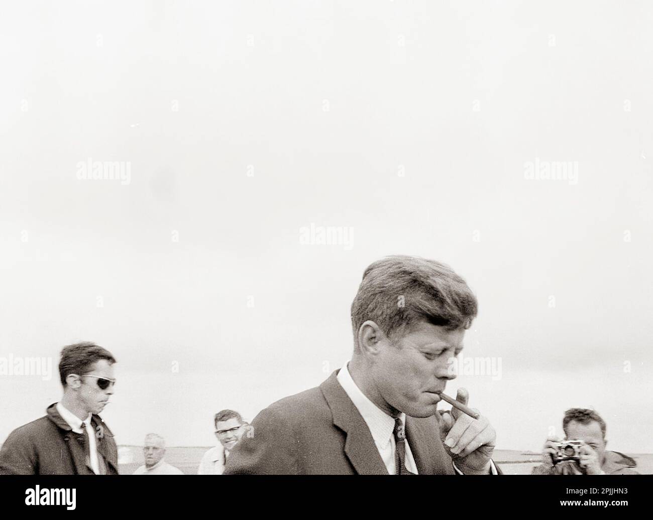 ST-250-16-6311 May 1963President John F. Kennedy smoking a cigar in ...