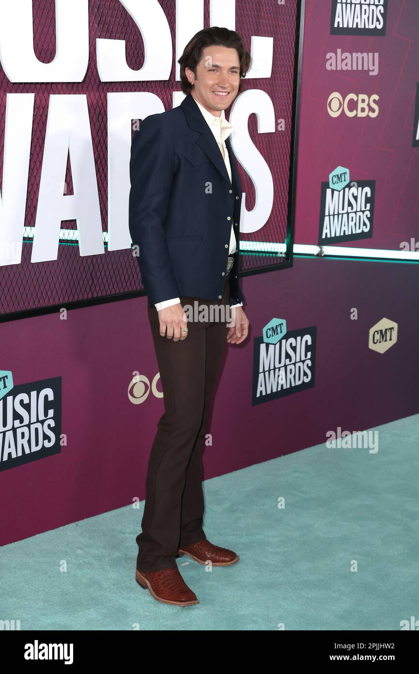 Drake Milligan arriving at the 2023 CMT Music Awards held at the Moody ...