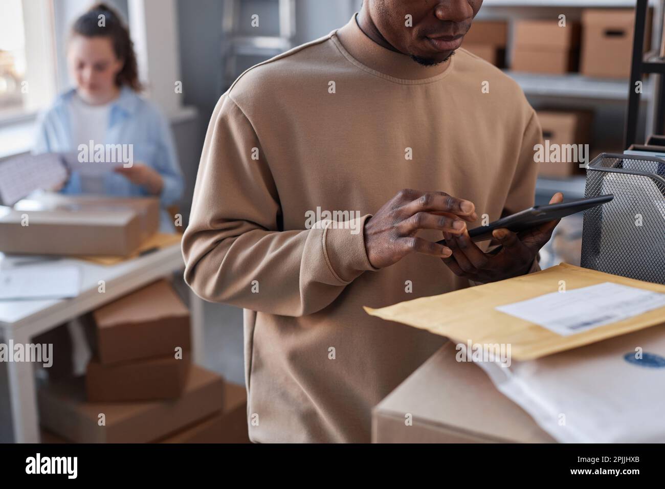 African american man checking boxes hi-res stock photography and images ...