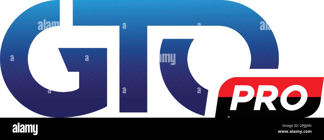 Minimalist Simple Letter Mark GTO PRO logo design Stock Vector Image ...