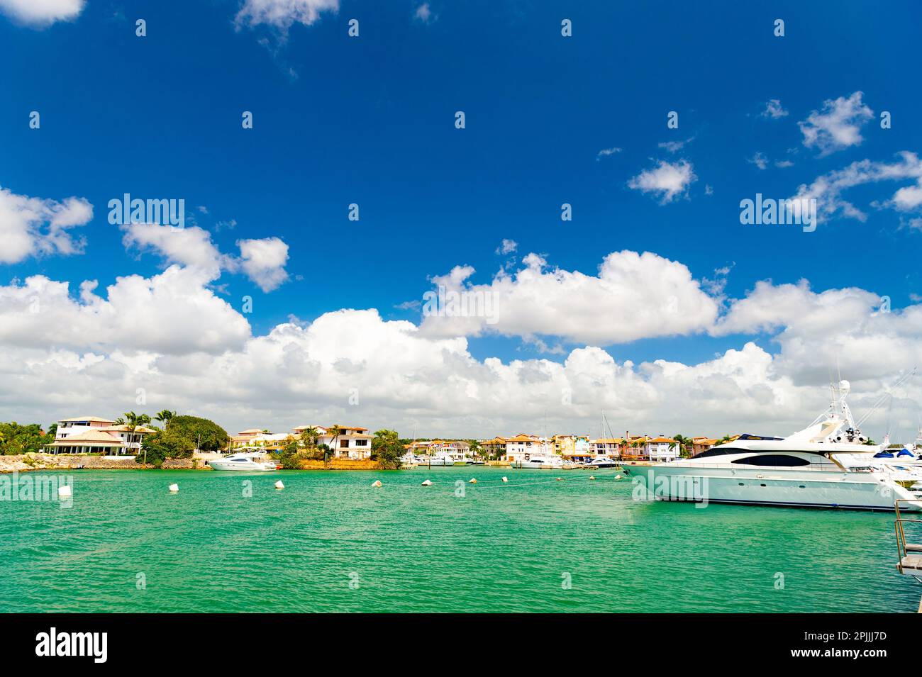 yacht harbour in summer season. yacht harbour in summer vacation ...
